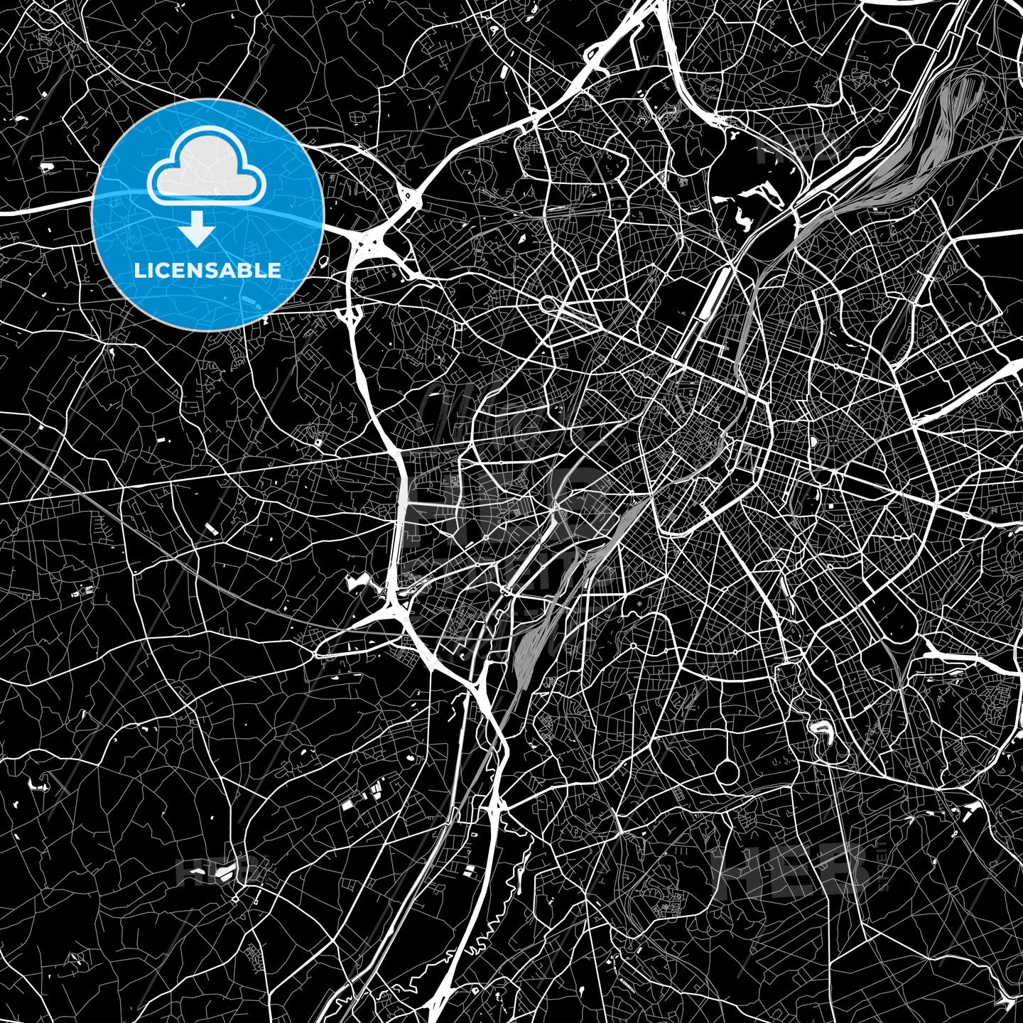 Area Map Of Anderlecht, Belgium – HEBSTREITS