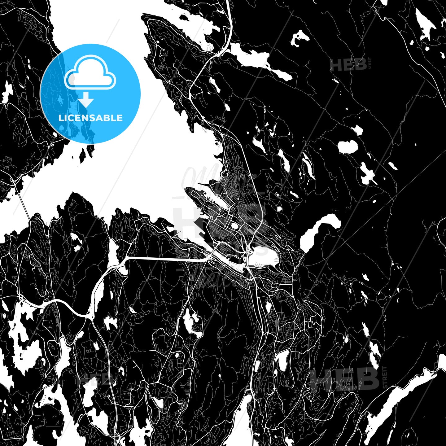 Area Map Of Bergen, Norway – HEBSTREITS