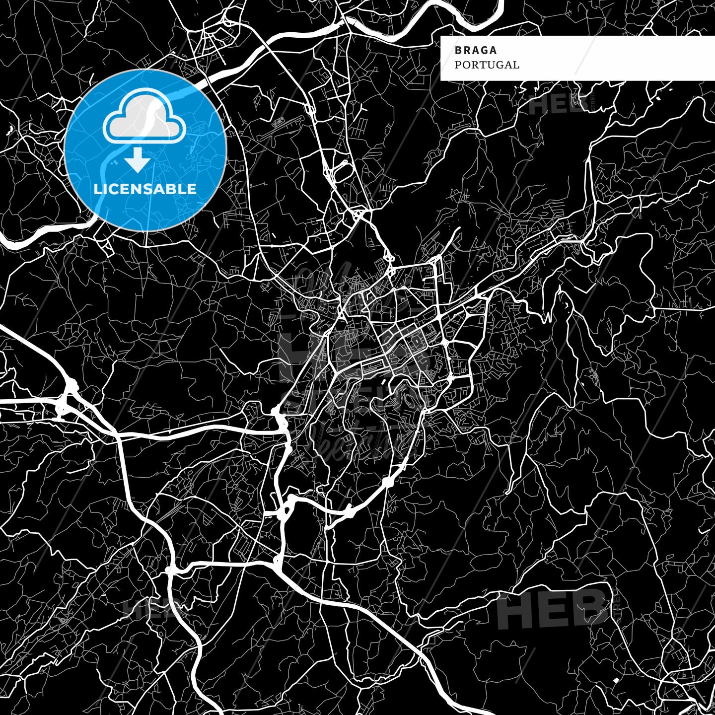 Area Map Of Braga, Portugal – HEBSTREITS
