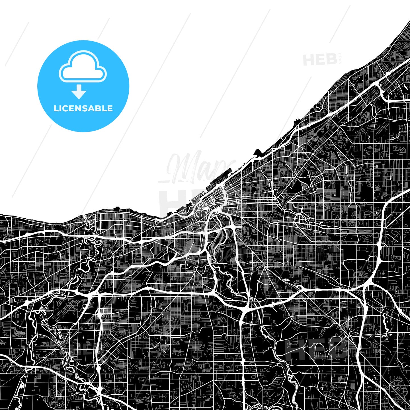 Area Map Of Cleveland, Usa – HEBSTREITS