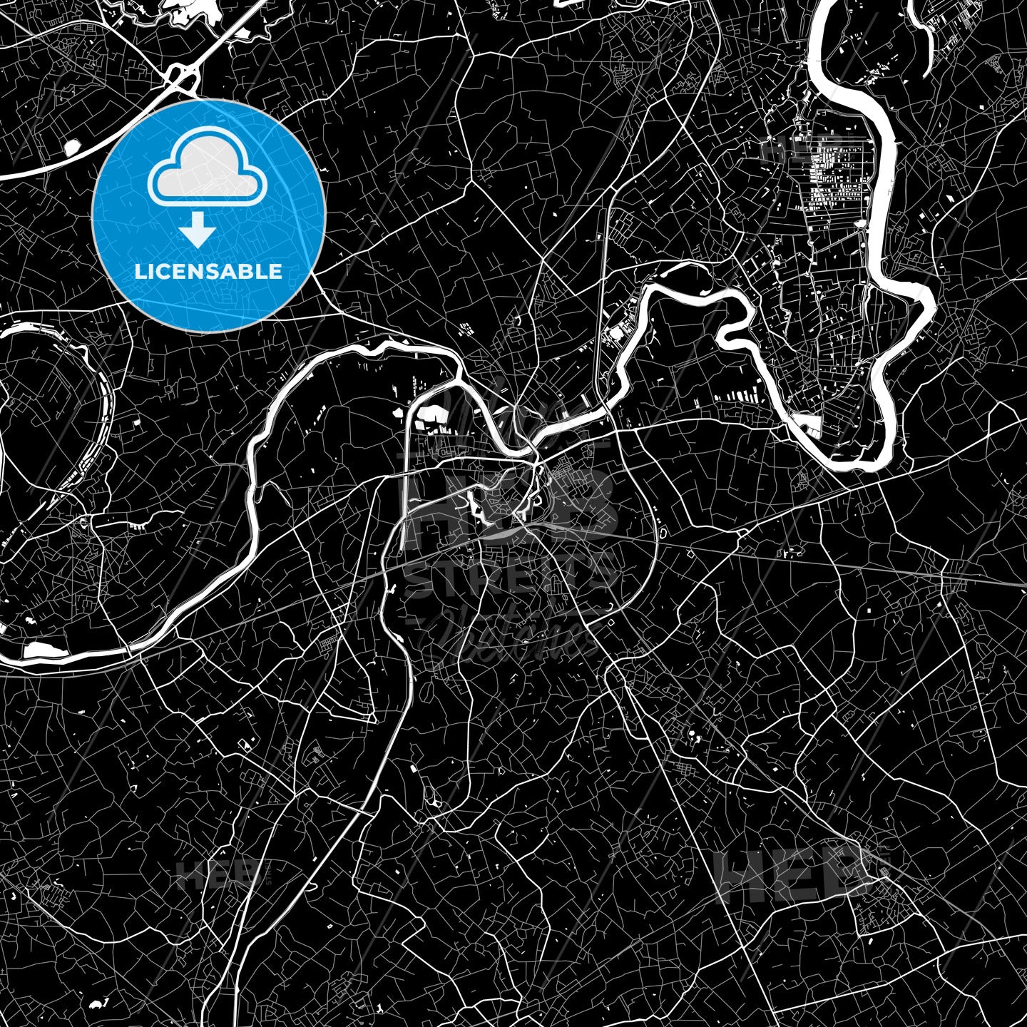 Area Map Of Dendermonde, Belgium – HEBSTREITS