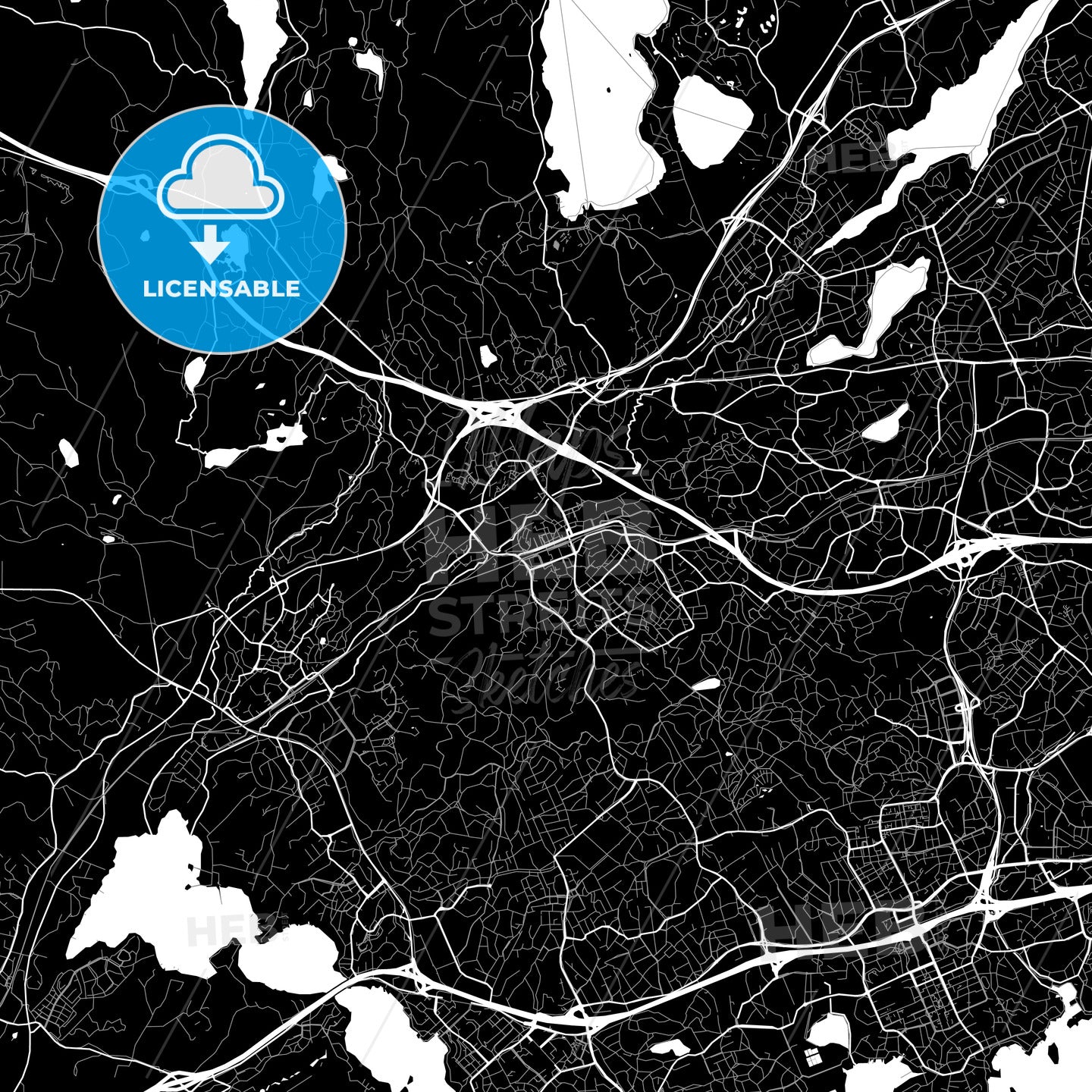 Area map of Espoo, Finland - HEBSTREITS