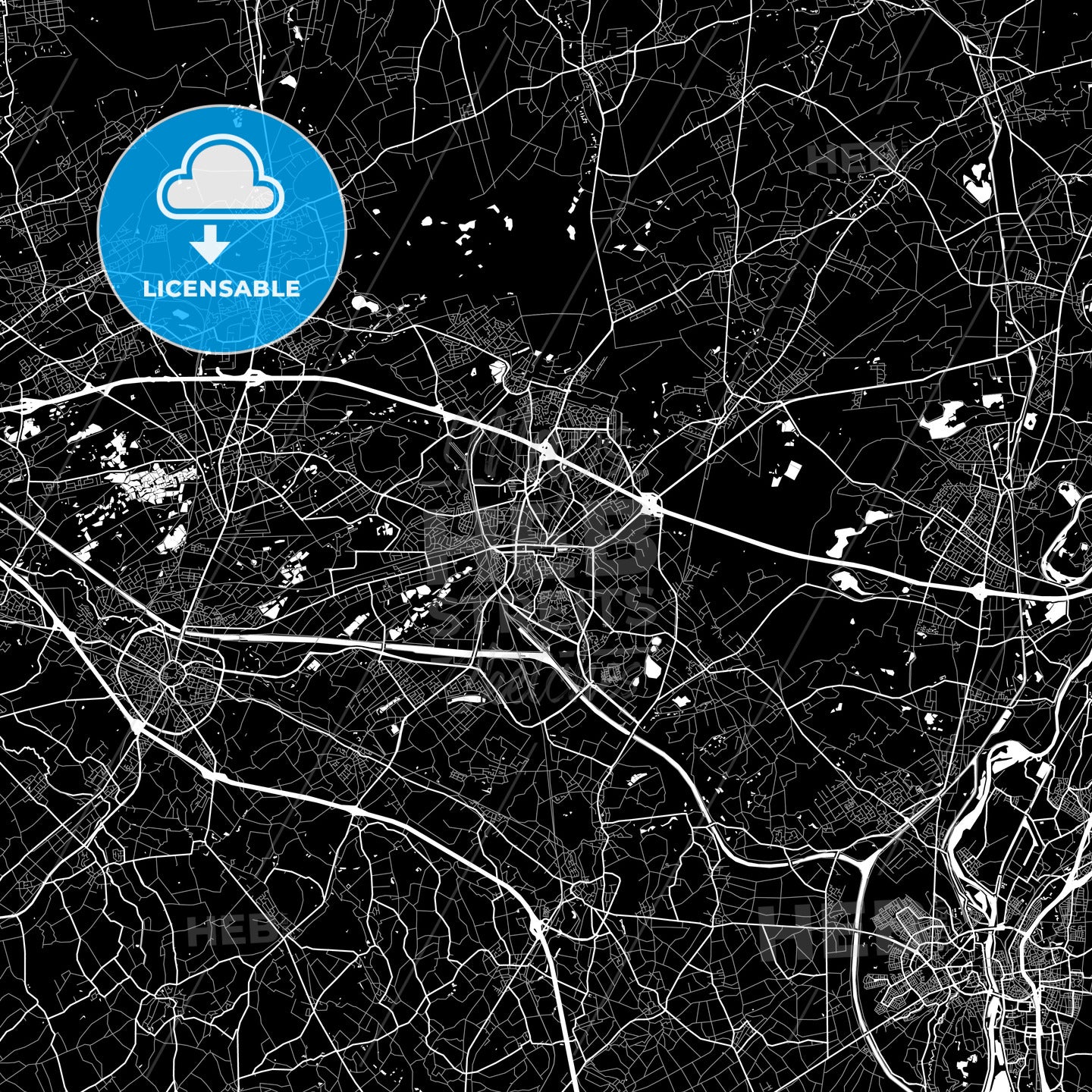 Area Map Of Genk, Belgium – HEBSTREITS