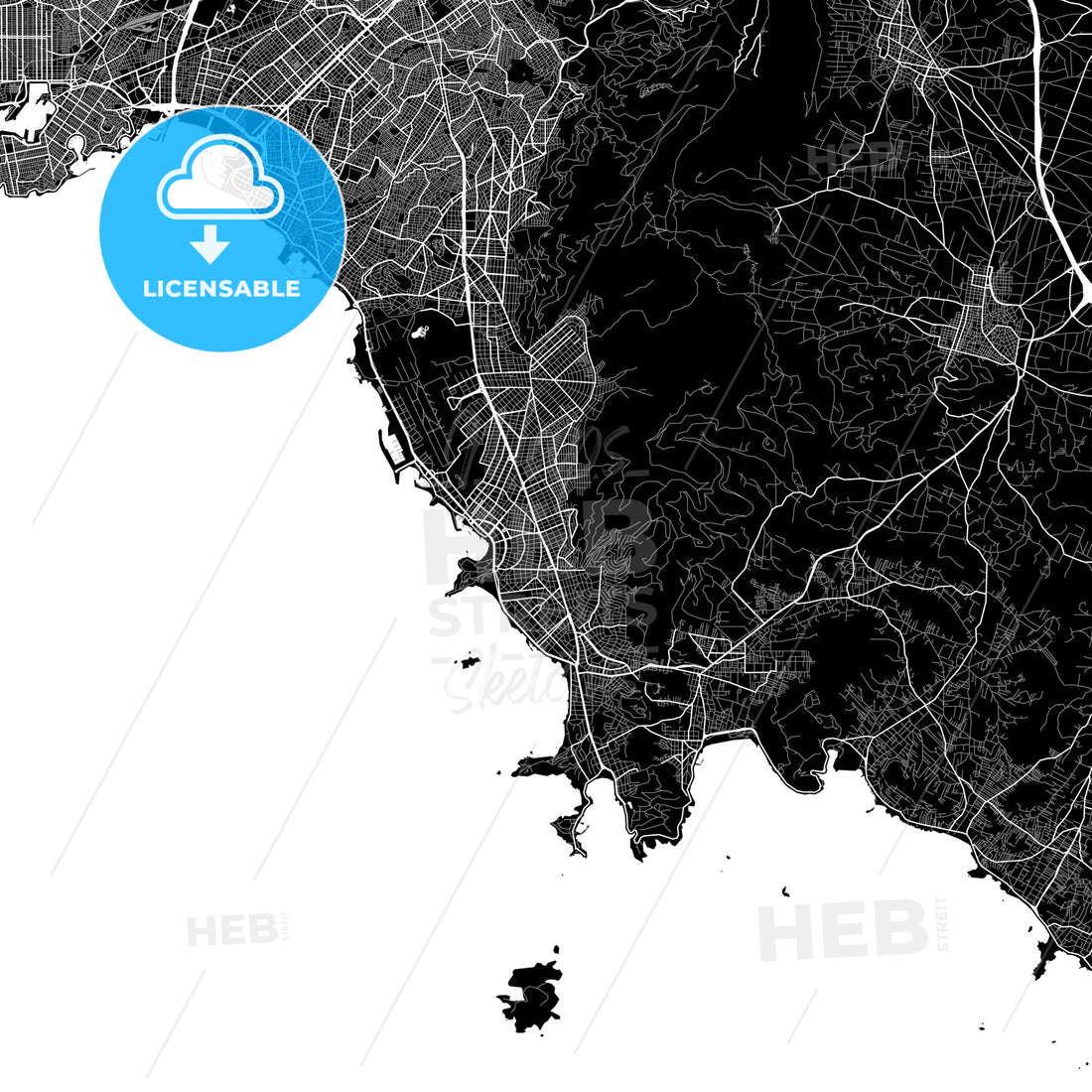 Area Map Of Glyfada, Greece – HEBSTREITS