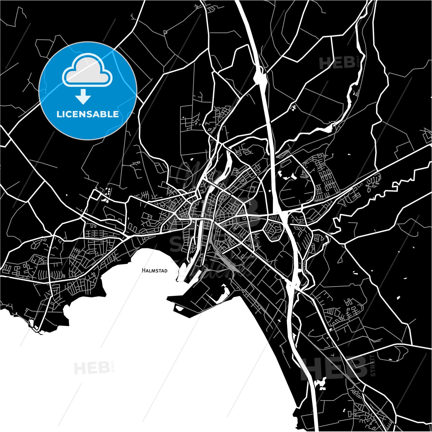 Area Map Of Halmstad, Sweden – HEBSTREITS