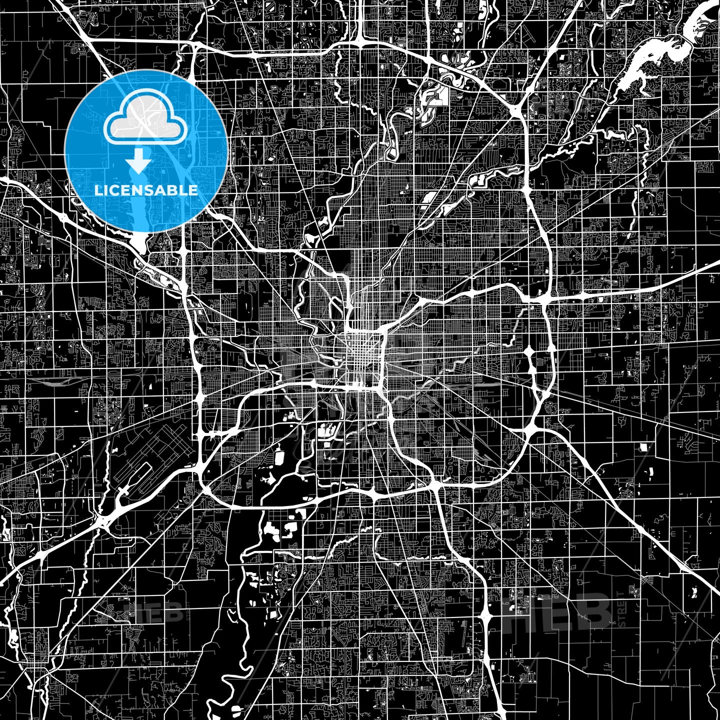 Area Map Of Indianapolis, Usa – HEBSTREITS