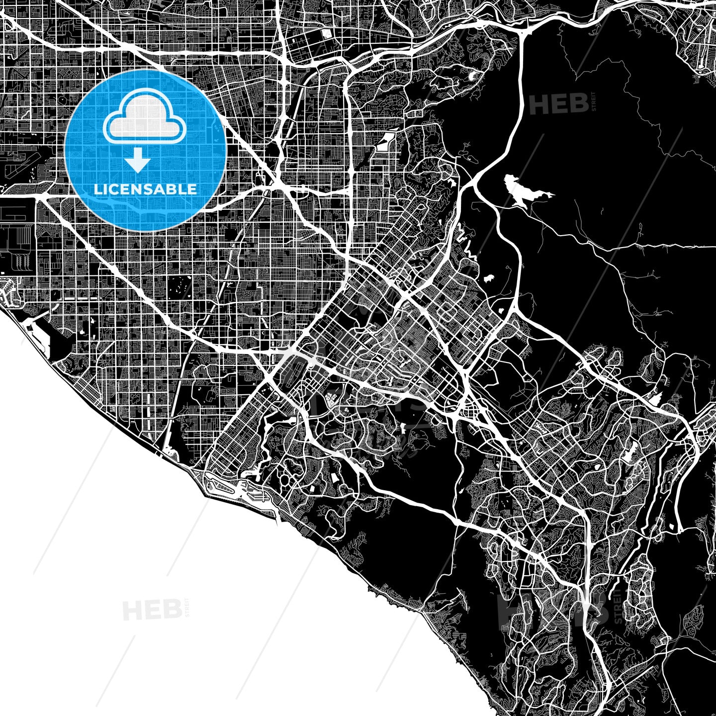 Area Map Of Irvine, Usa – HEBSTREITS