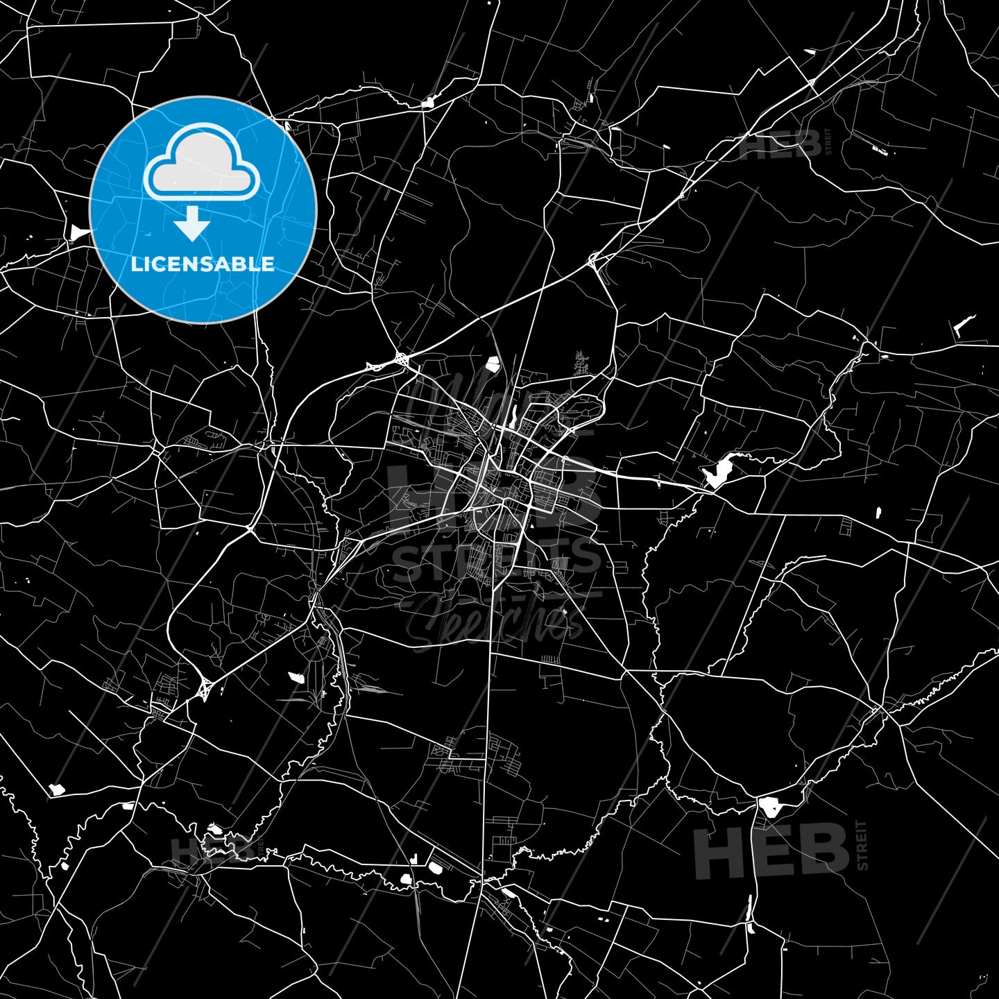 Area Map Of Kielce, Poland – HEBSTREITS