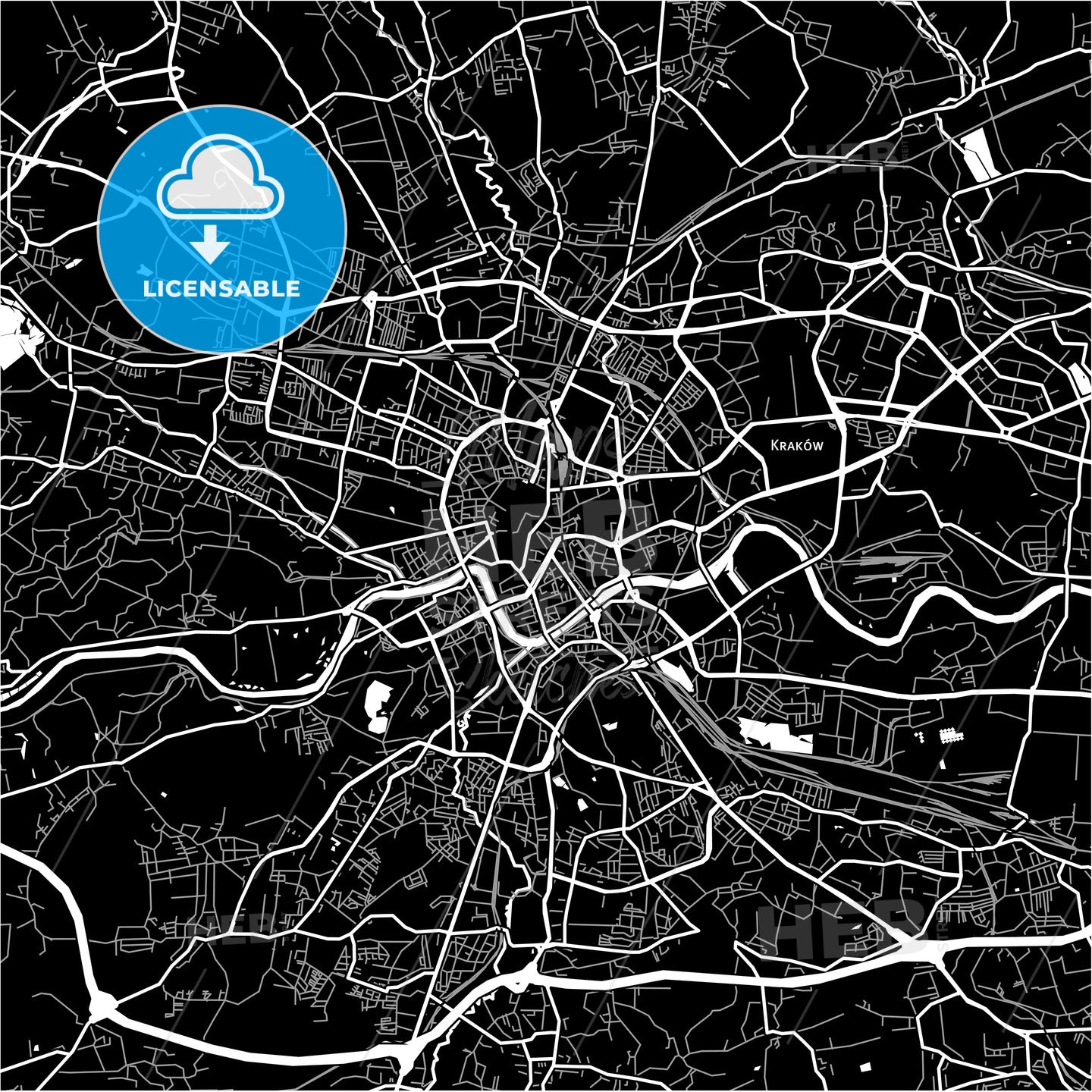 Area Map Of Kraków, Poland – HEBSTREITS