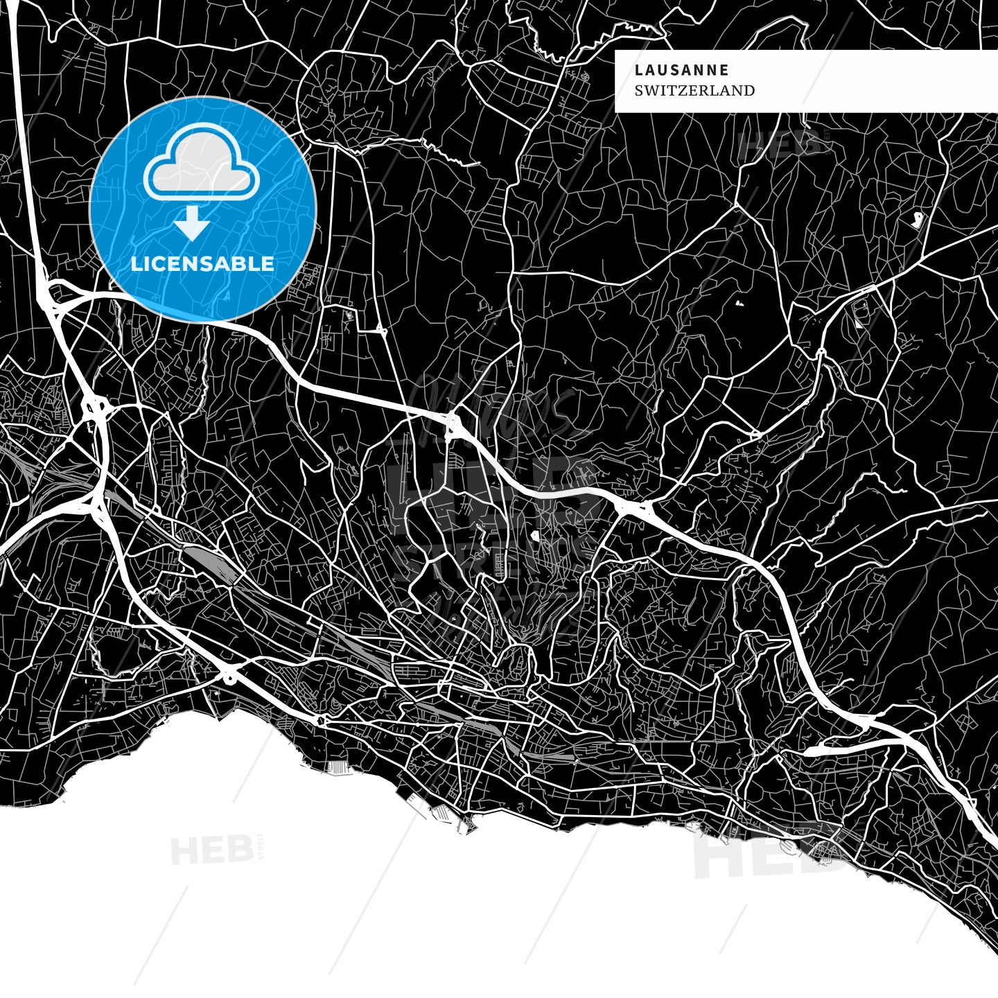 Area Map Of Lausanne, Switzerland – HEBSTREITS