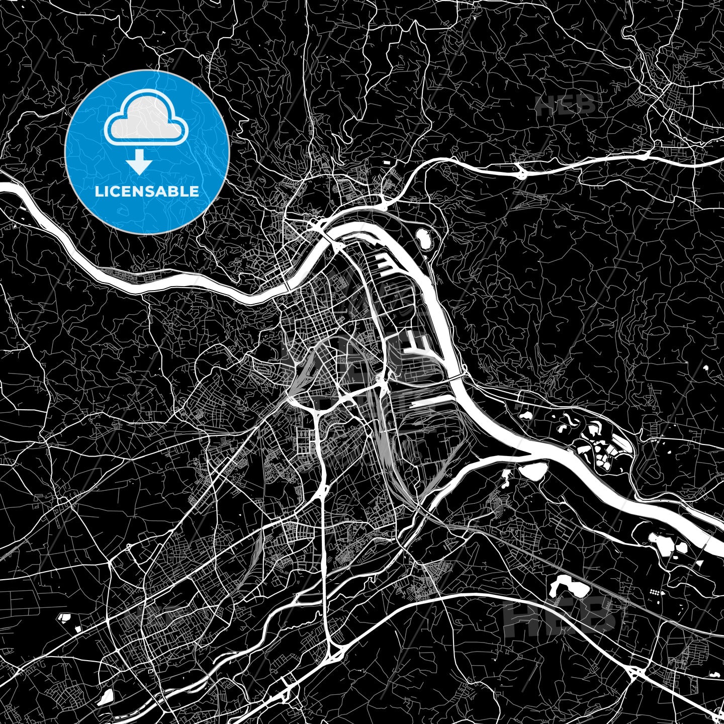 Area Map Of Linz, Austria – HEBSTREITS