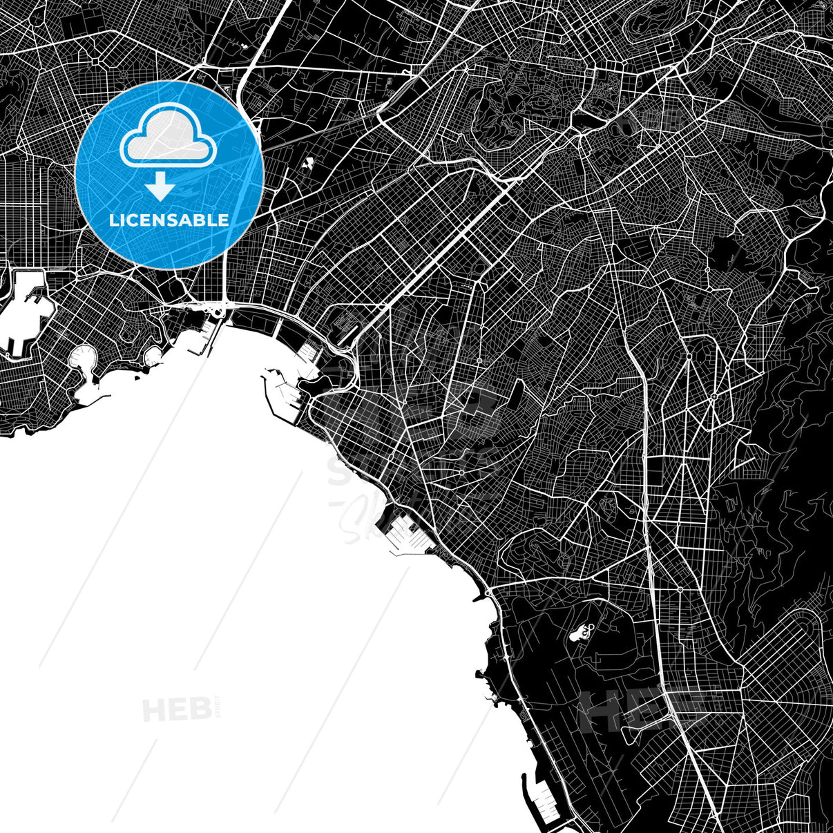Area map of Palaio Faliro, Greece - HEBSTREITS