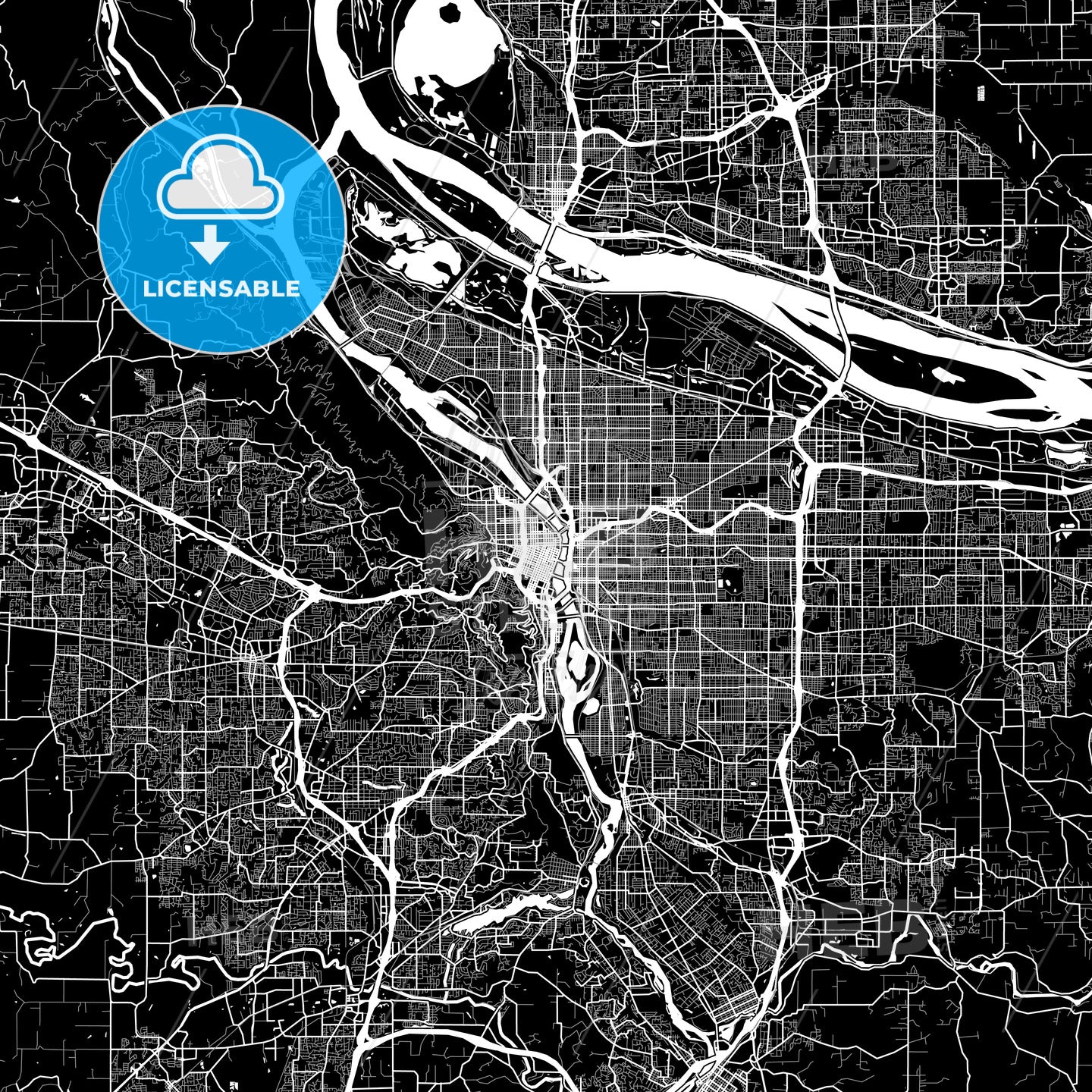 Area Map Of Portland, Usa – HEBSTREITS