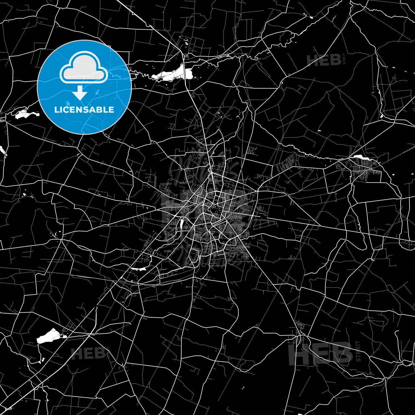 Area Map Of Radom, Poland – HEBSTREITS
