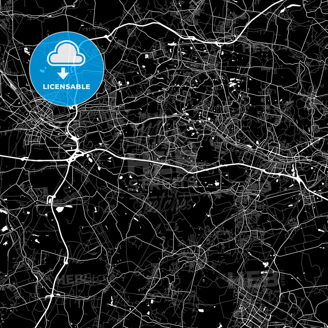 Area Map Of Ruda Śląska, Poland – HEBSTREITS