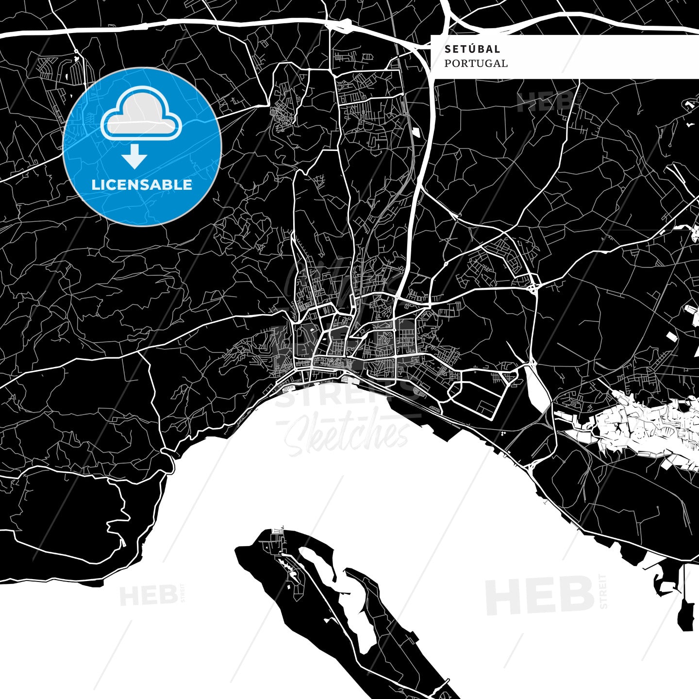 Area Map Of Setubal, Portugal – HEBSTREITS