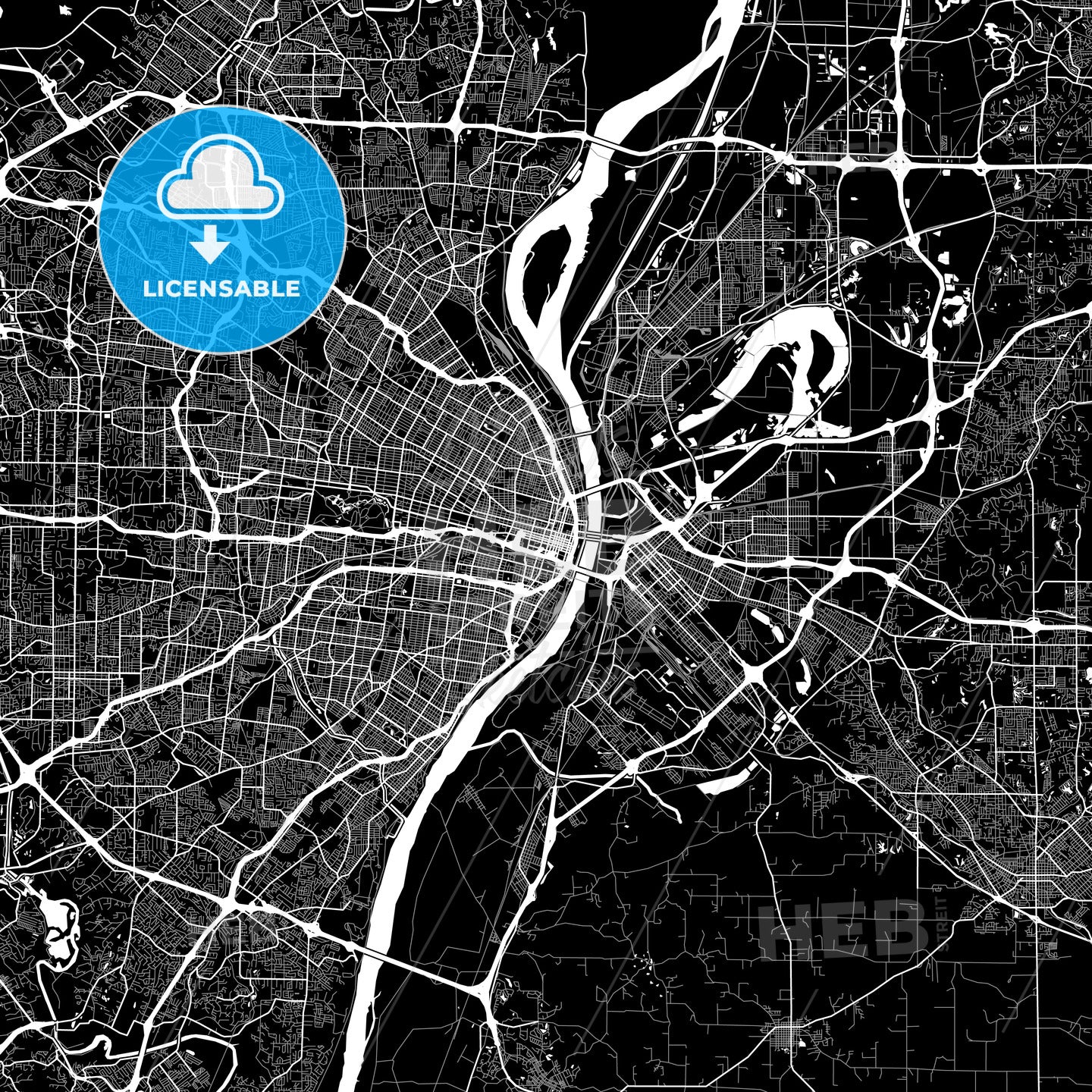 Area Map Of St. Louis, Usa – HEBSTREITS