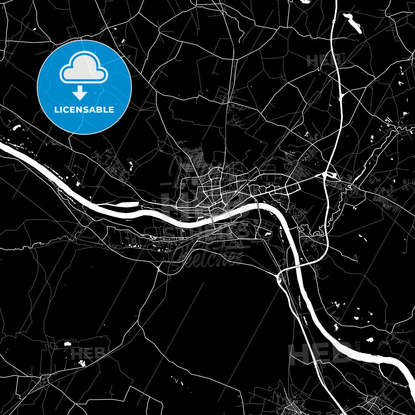 Area Map Of Toruń, Poland – HEBSTREITS