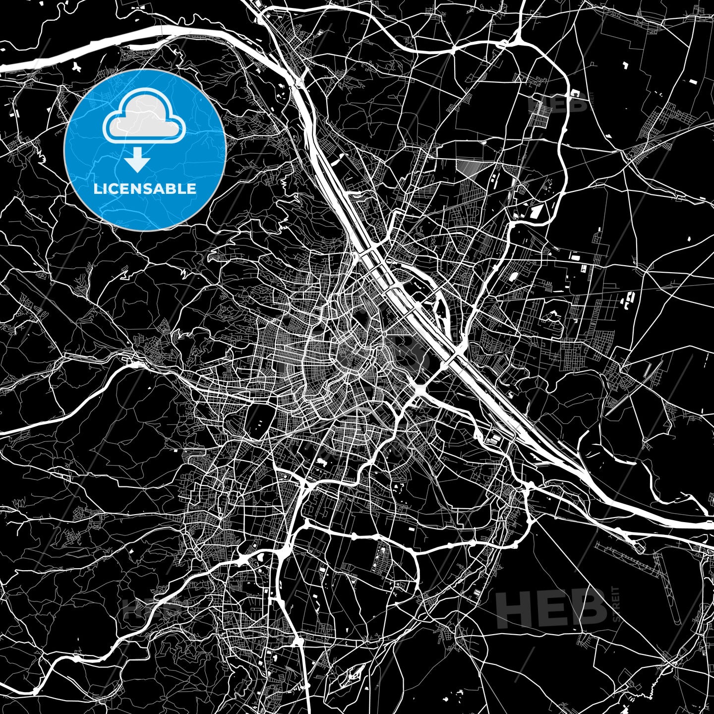 Area Map Of Vienna, Austria – HEBSTREITS