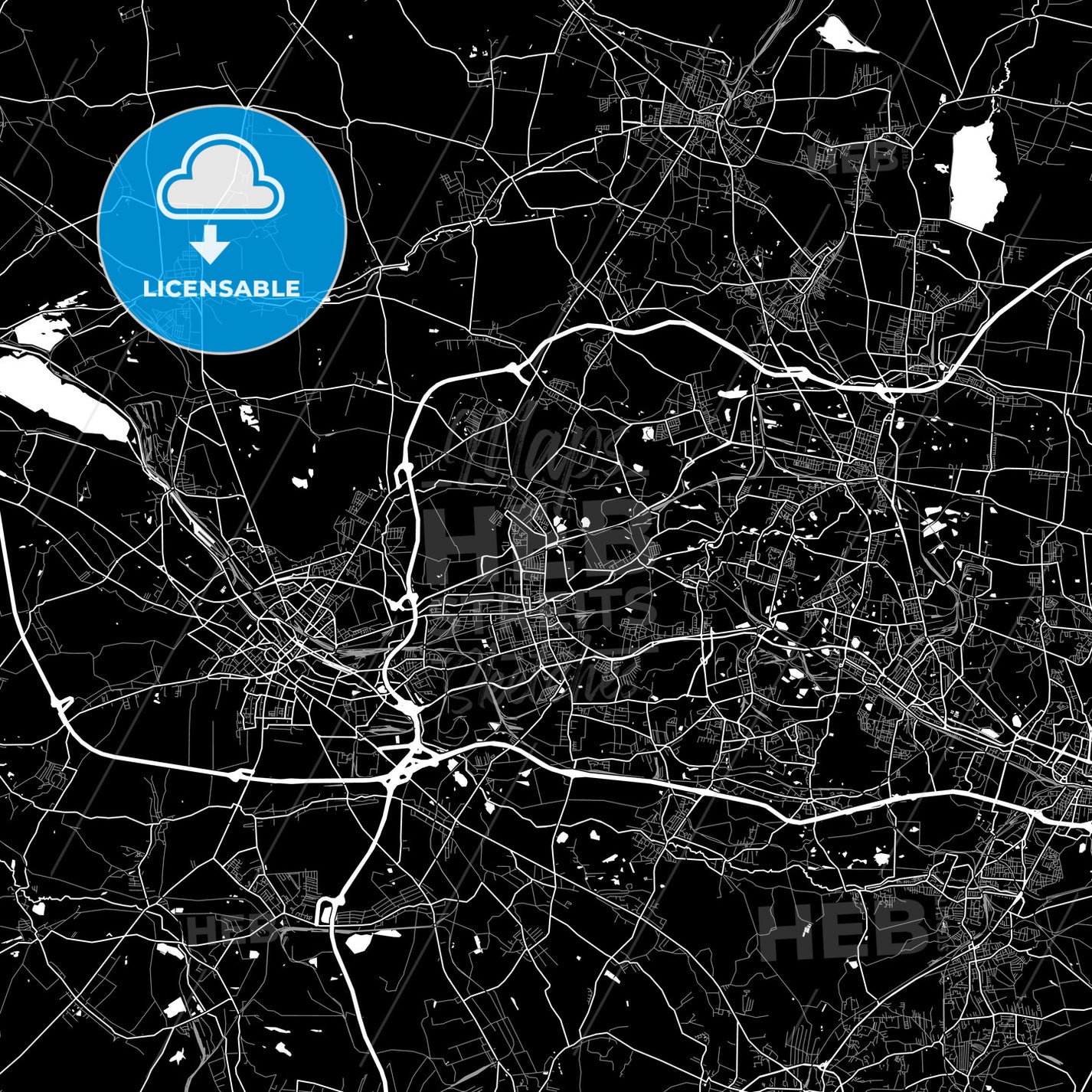 Area Map Of Zabrze, Poland – HEBSTREITS