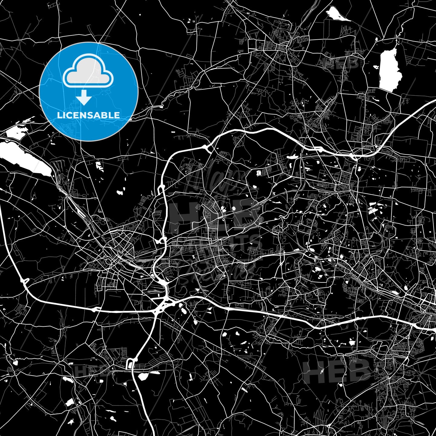 Area Map Of Zabrze, Poland – HEBSTREITS