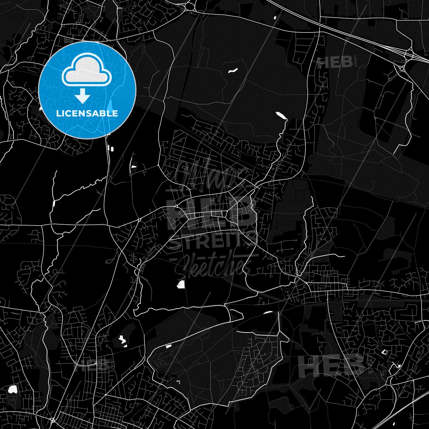 Atherton, England Pdf Vector Map Black And White – HEBSTREITS