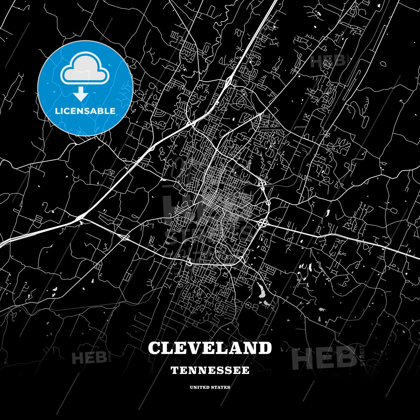 Full Map Of Cleveland Tennessee