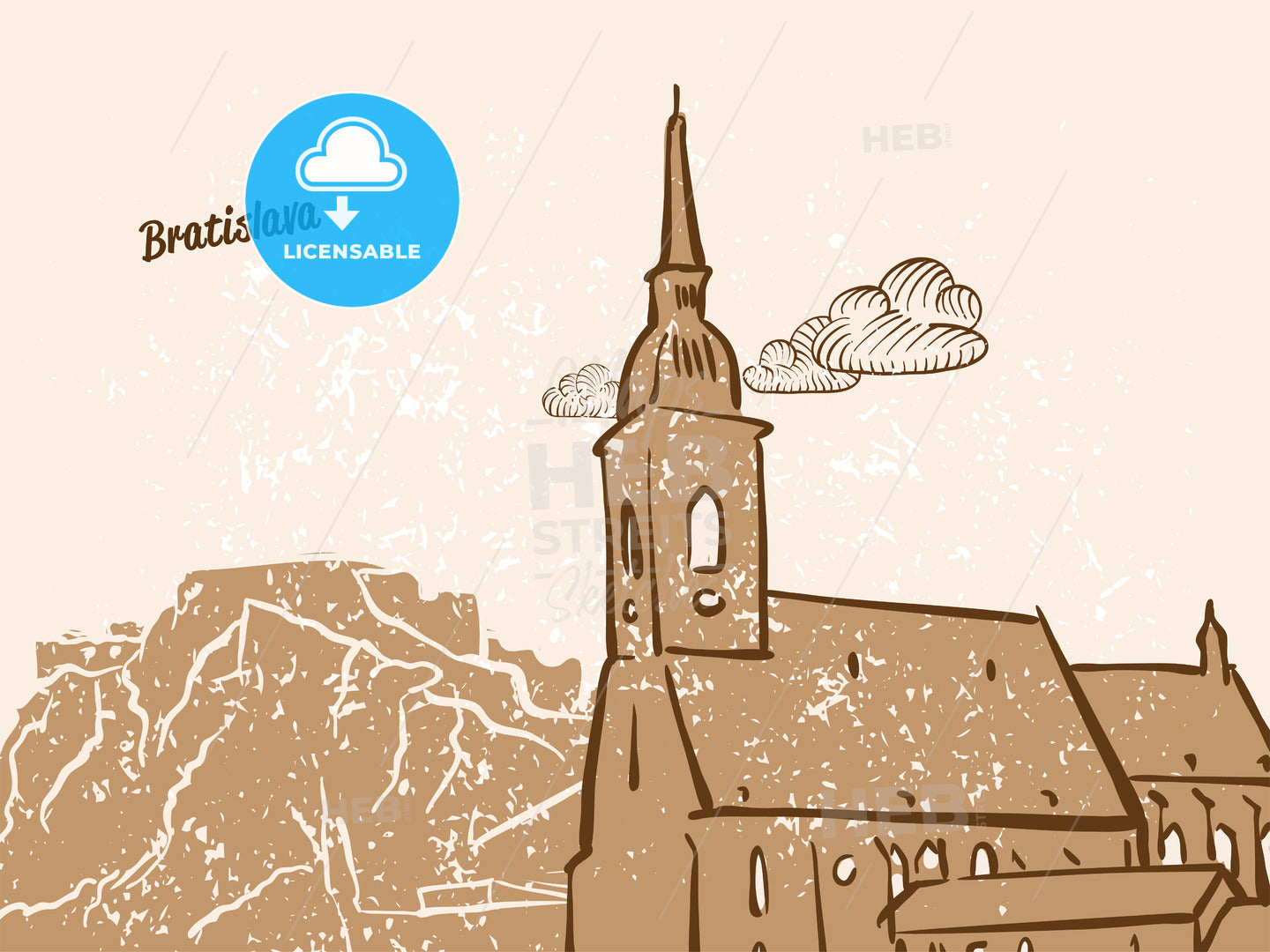 Bratislava, Slovakia, Greeting Card - HEBSTREITS