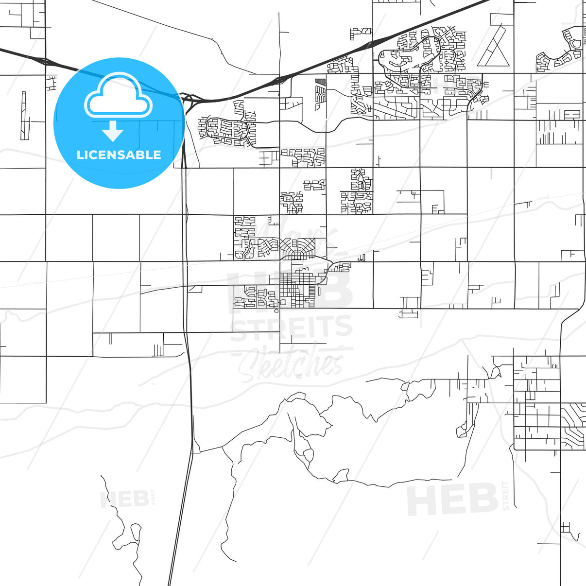 Buckeye, Arizona - Area Map - Light - HEBSTREITS