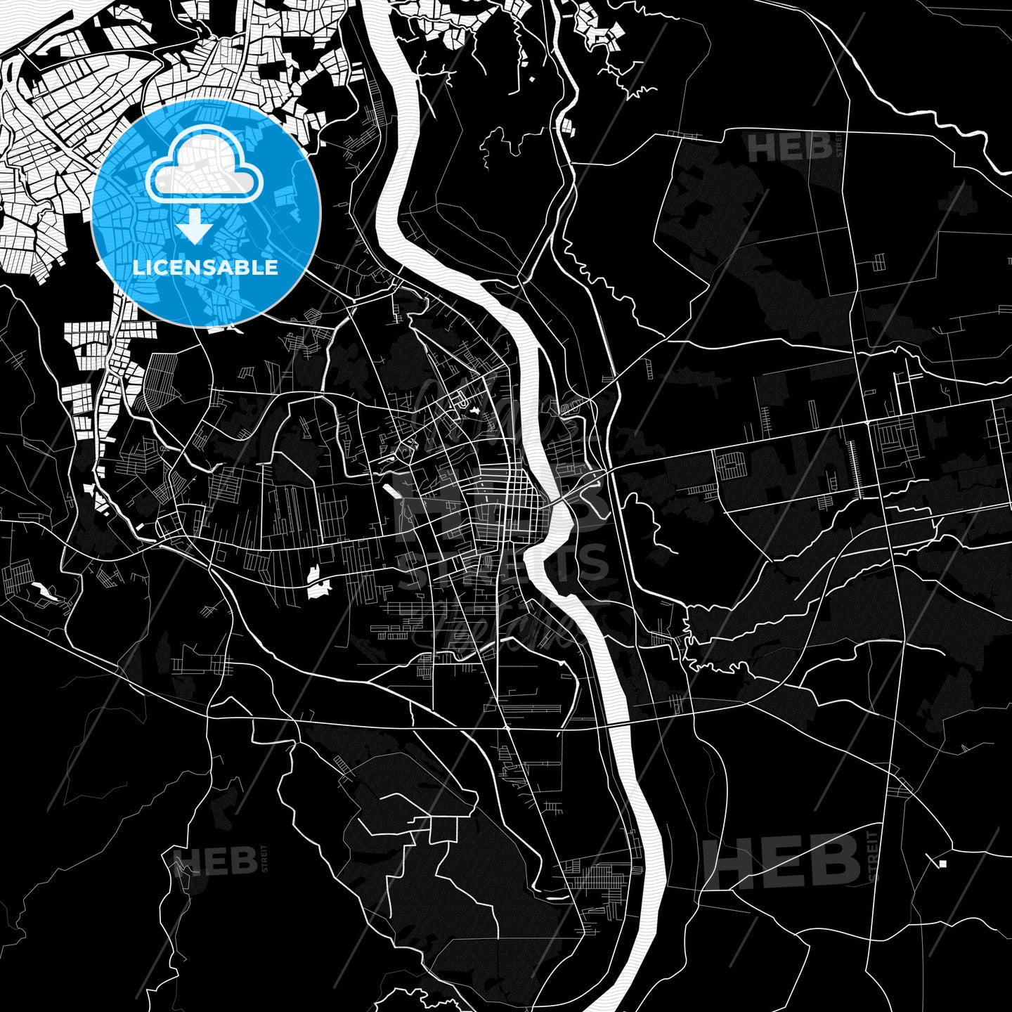 Butuan, Philippines Pdf Vector Map Black And White – HEBSTREITS