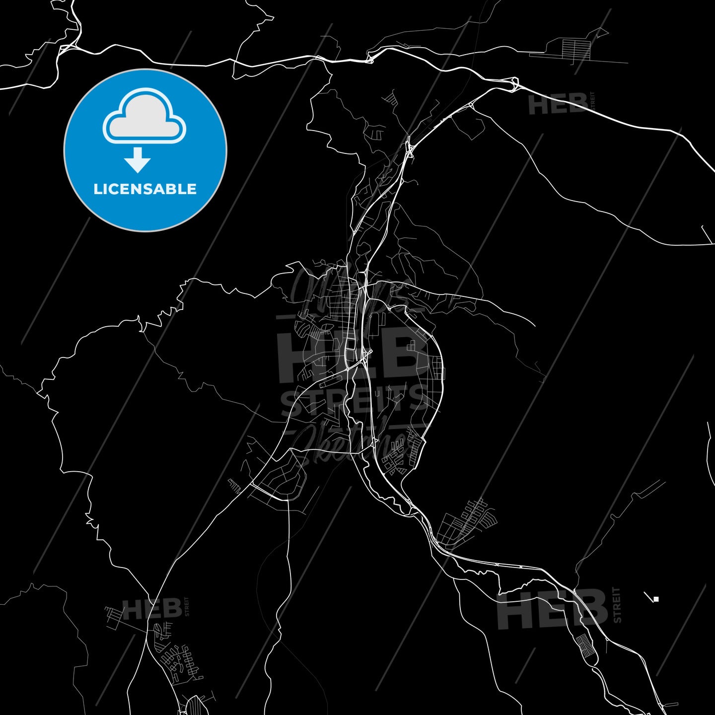 Charallave, Venezuela Pdf Vector Map Black And White – HEBSTREITS