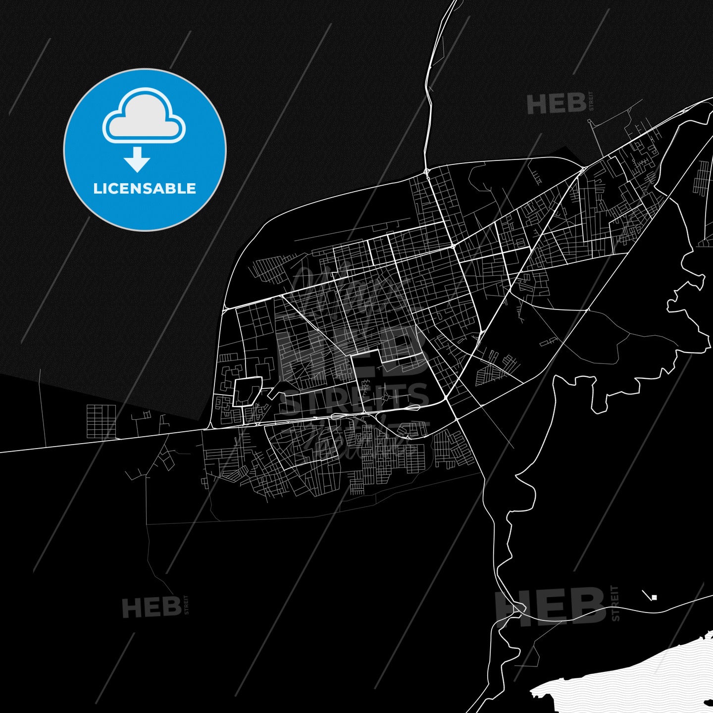 Coro, Venezuela Pdf Vector Map Black And White – HEBSTREITS