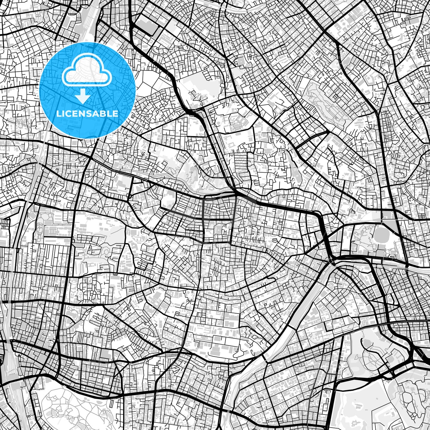 Downtown Map Of Special Wards Of Tokyo, Japan (東京特別区部) – HEBSTREITS
