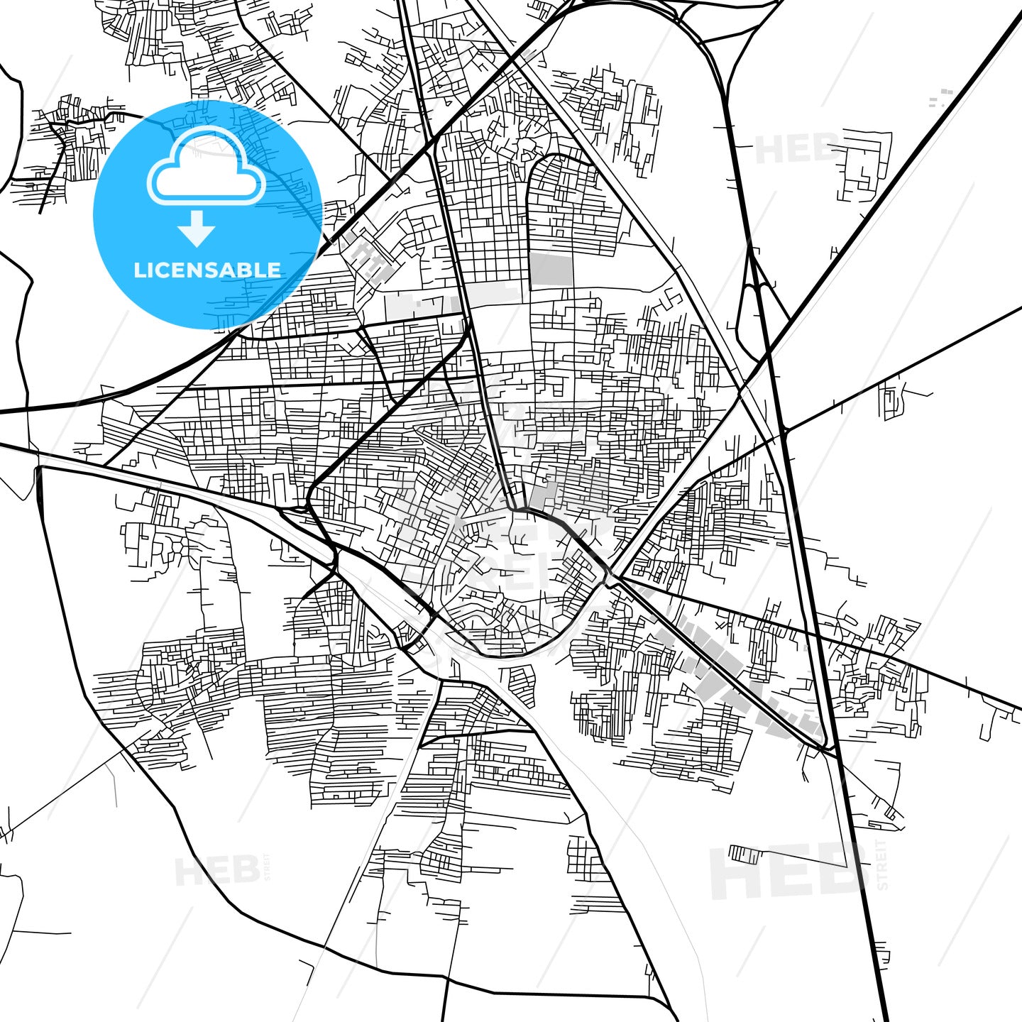 Downtown Map Of Tanta, Egypt – HEBSTREITS