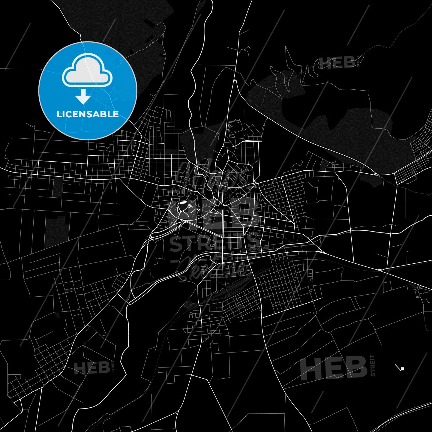 Drama, Greece Pdf Vector Map Black And White – HEBSTREITS