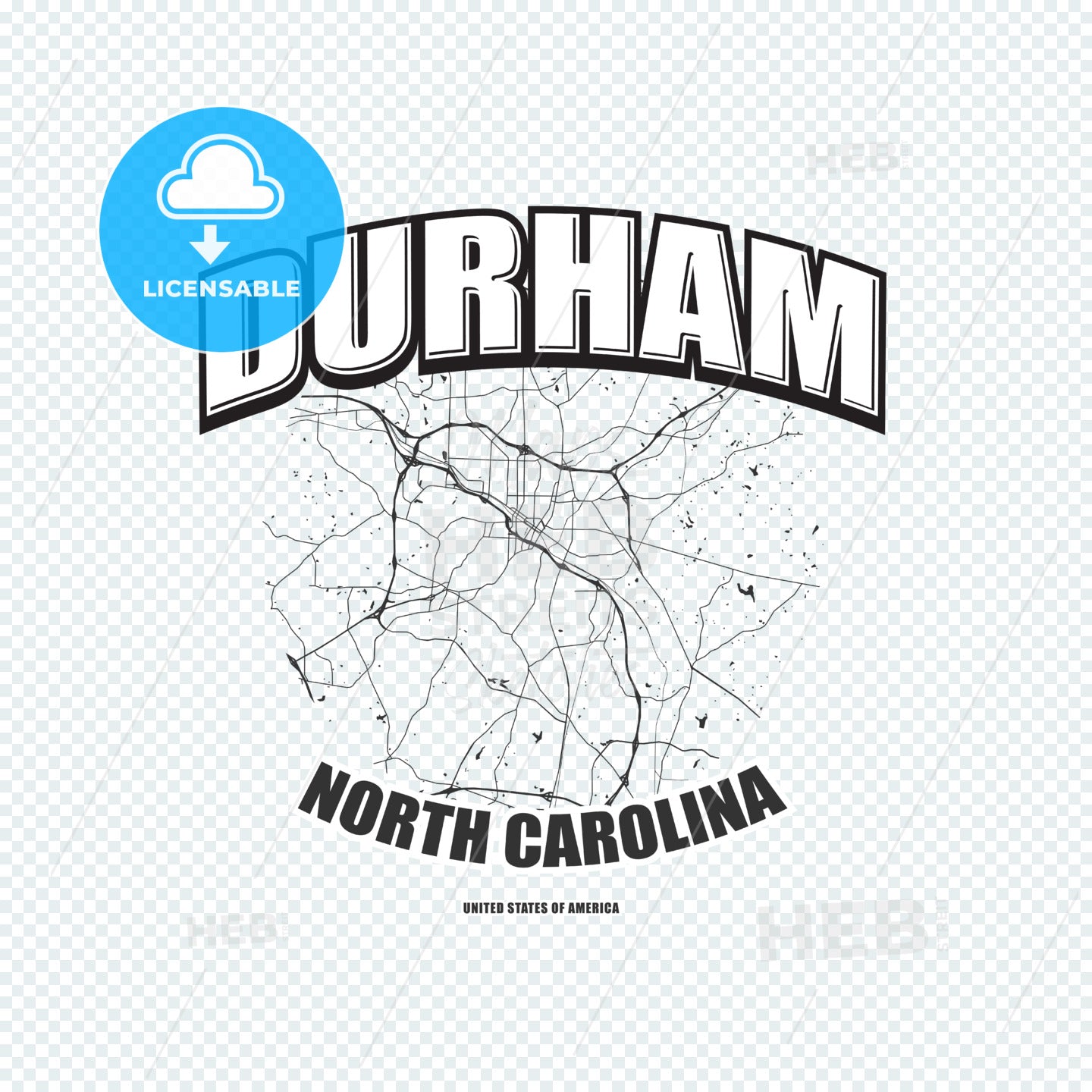 Durham, North Carolina, Logo Artwork – HEBSTREITS
