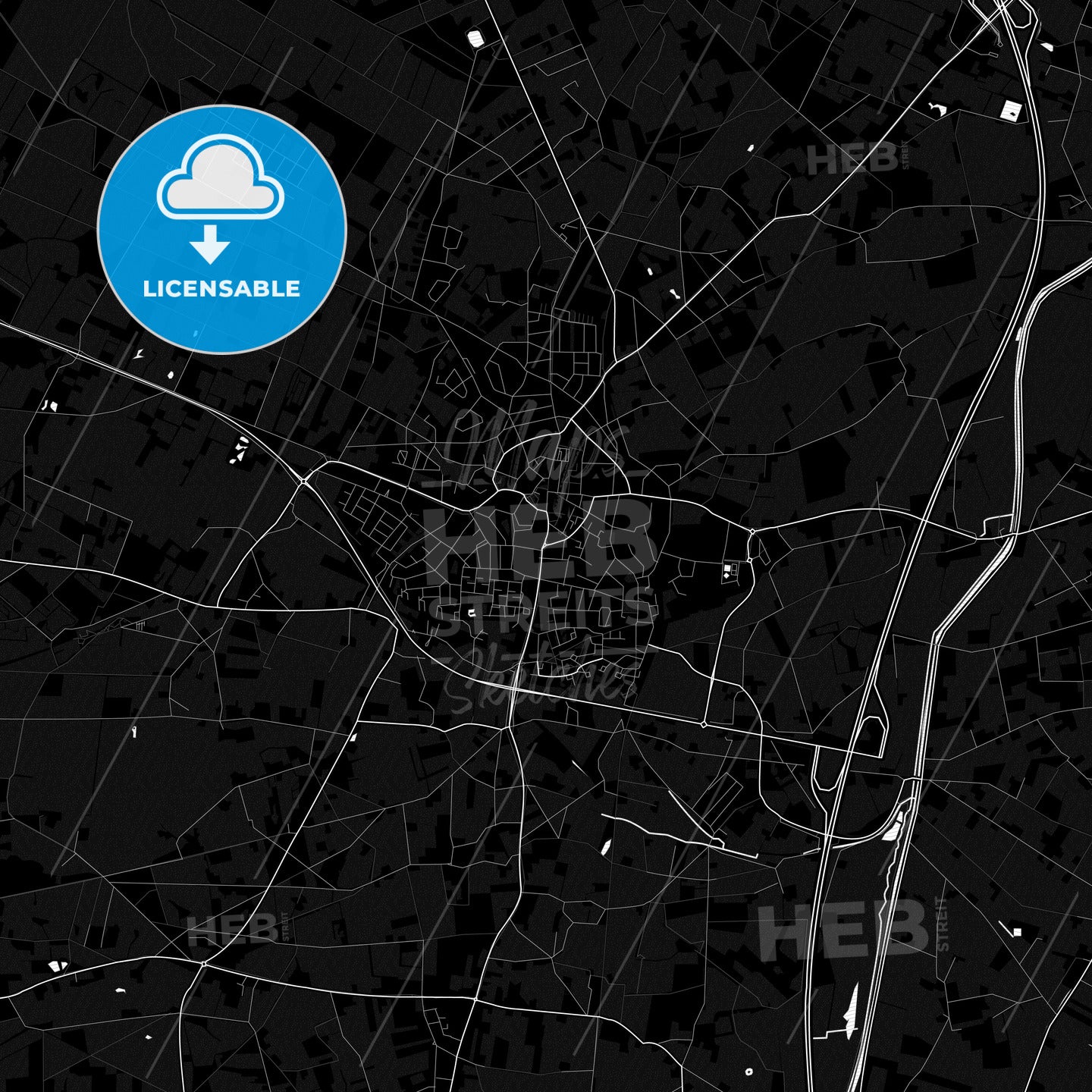 Epe, Netherlands Pdf Vector Map Black And White – HEBSTREITS