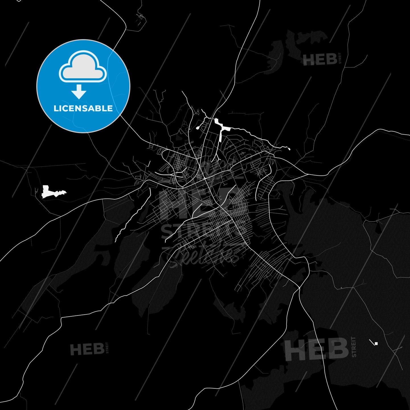 Isiro, Dr Congo Pdf Vector Map Black And White – HEBSTREITS