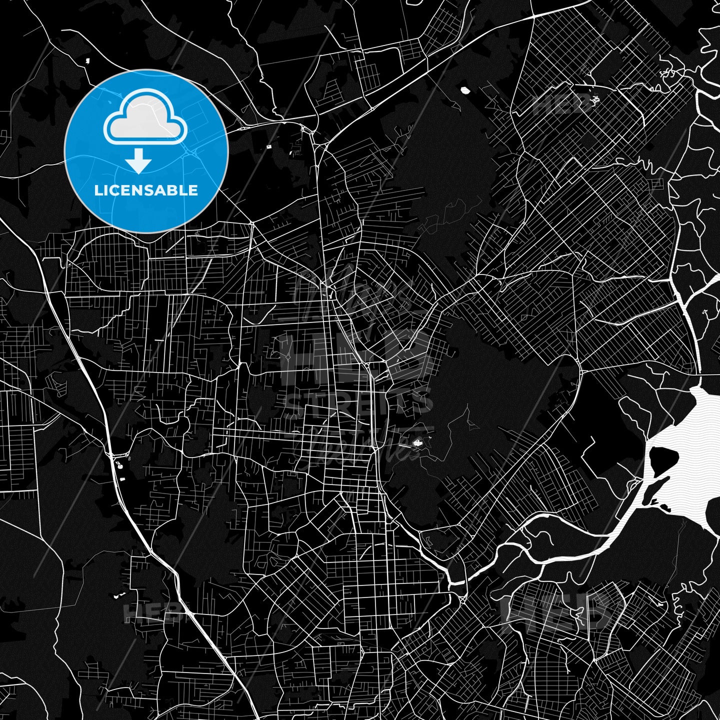 Joinville, Brazil Pdf Vector Map Black And White – HEBSTREITS