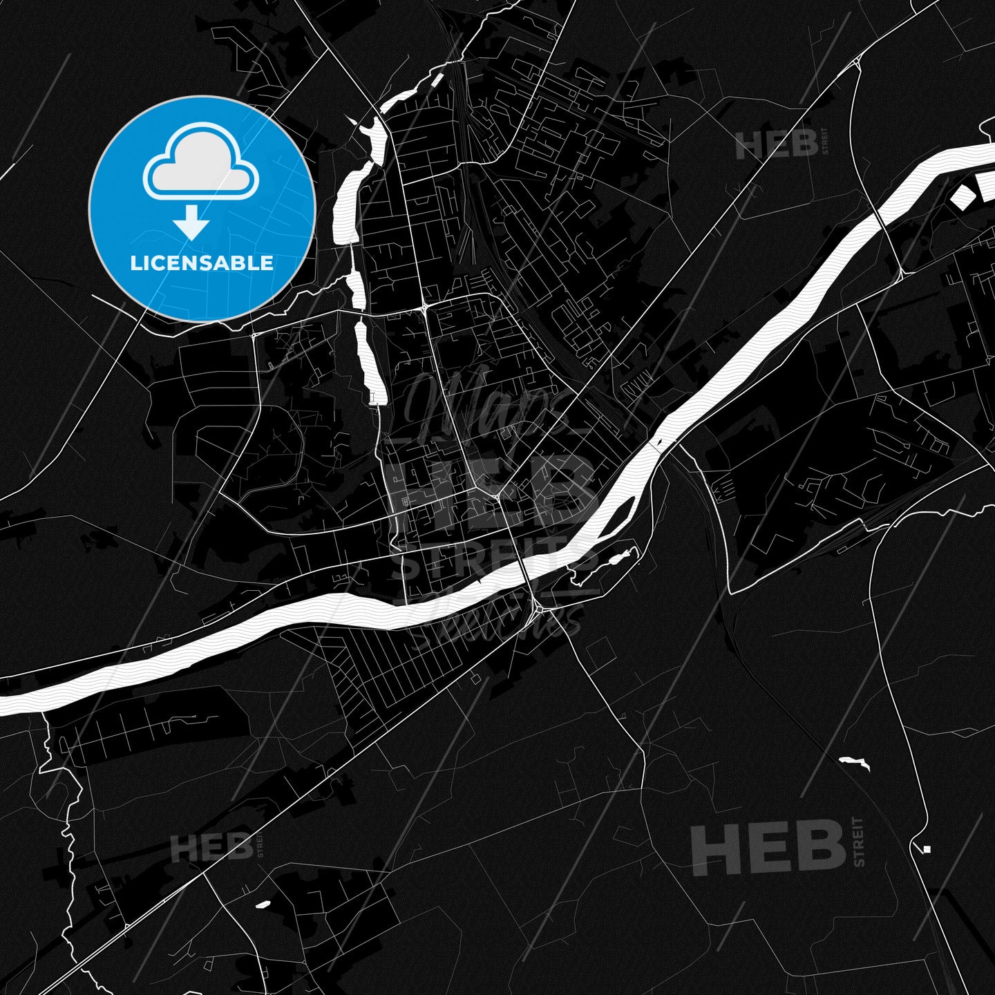 Jonava, Lithuania Pdf Vector Map Black And White – HEBSTREITS