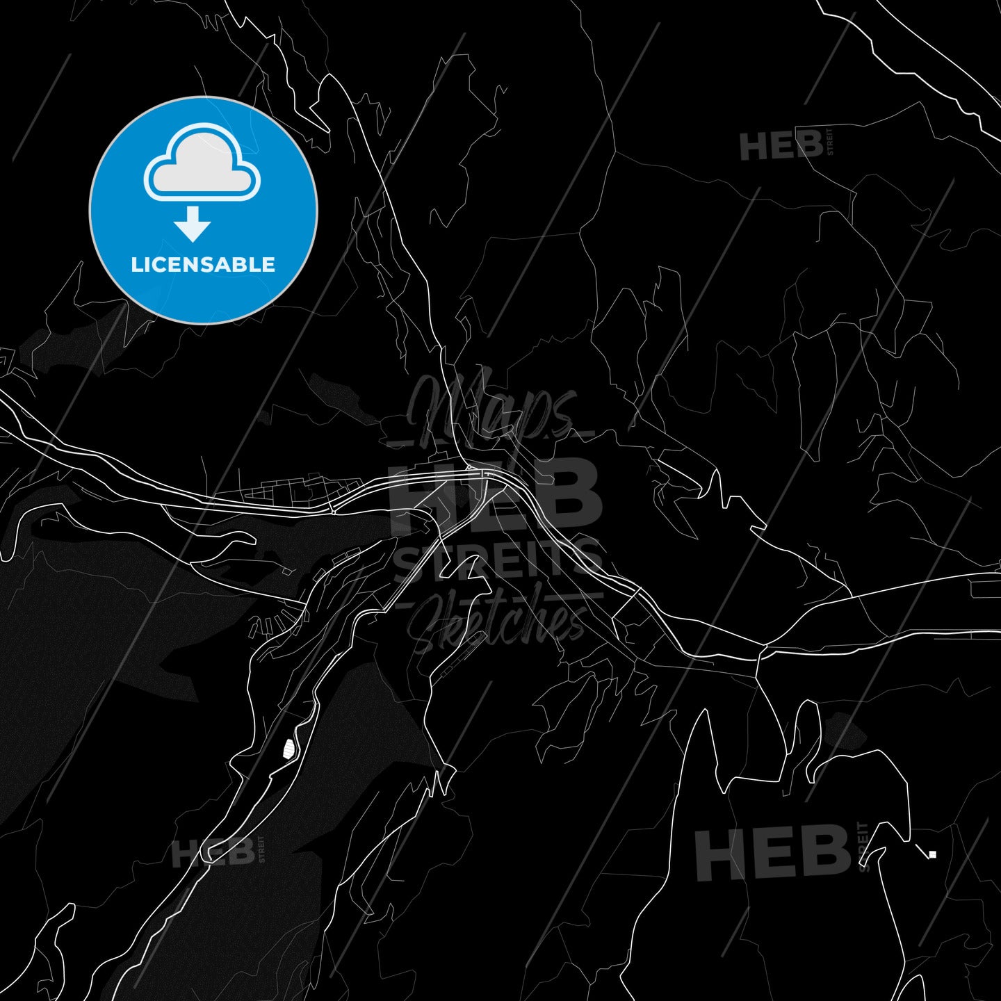 Kapan, Armenia Pdf Vector Map Black And White – HEBSTREITS