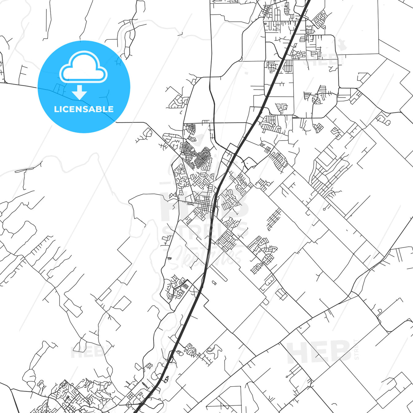 Kyle, Texas - Area Map - Light – HEBSTREITS