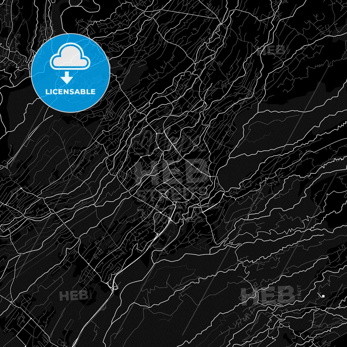 Le Tampon, France Pdf Vector Map Black And White – HEBSTREITS