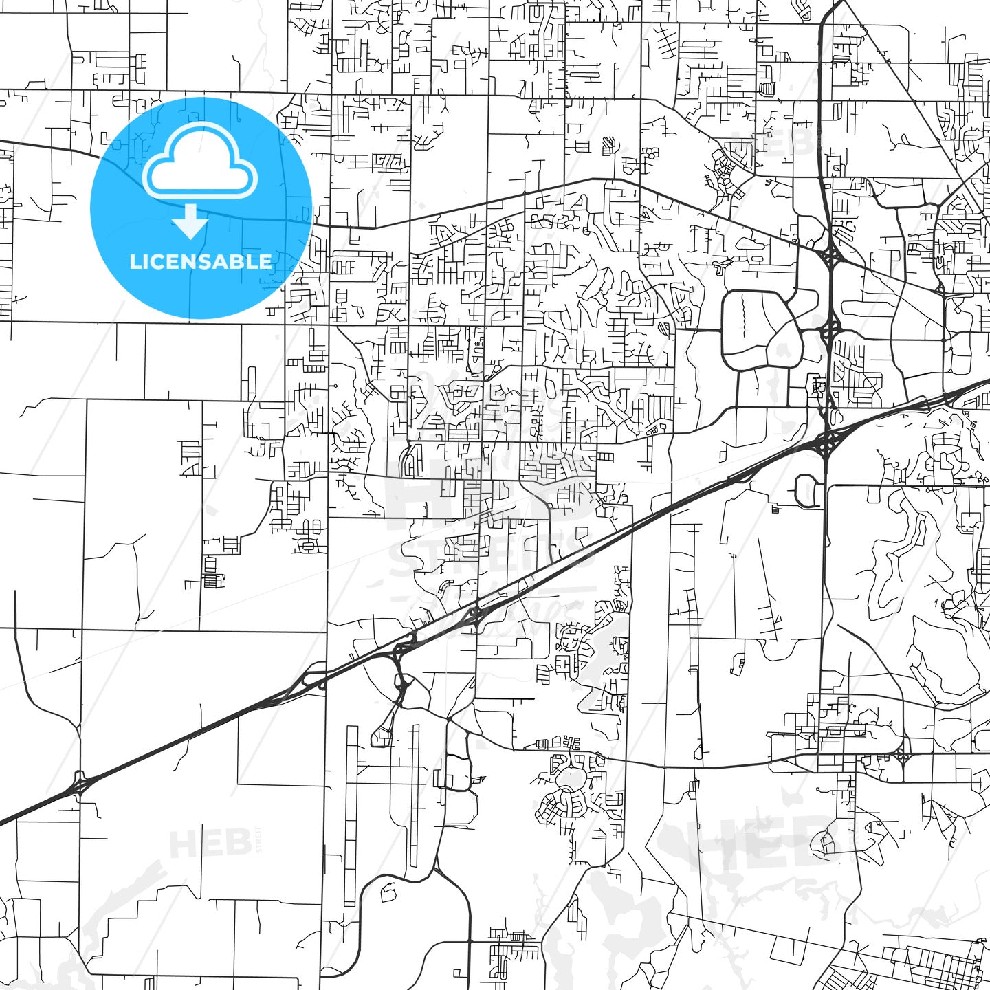 Madison, Alabama - Area Map - Light – HEBSTREITS