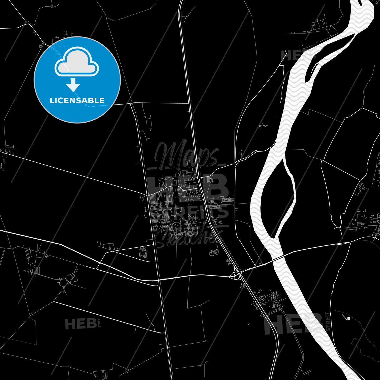 Mallawi, Egypt Pdf Vector Map Black And White – HEBSTREITS