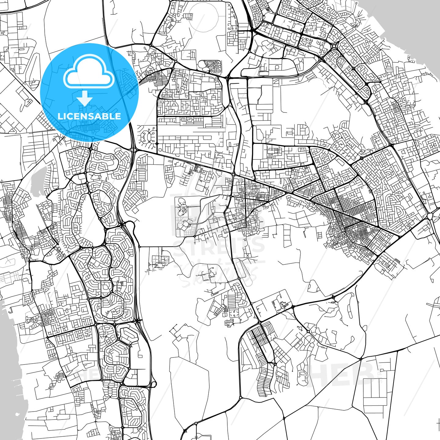 Map of Ar Rifā‘, Southern Governorate, Bahrain - HEBSTREITS