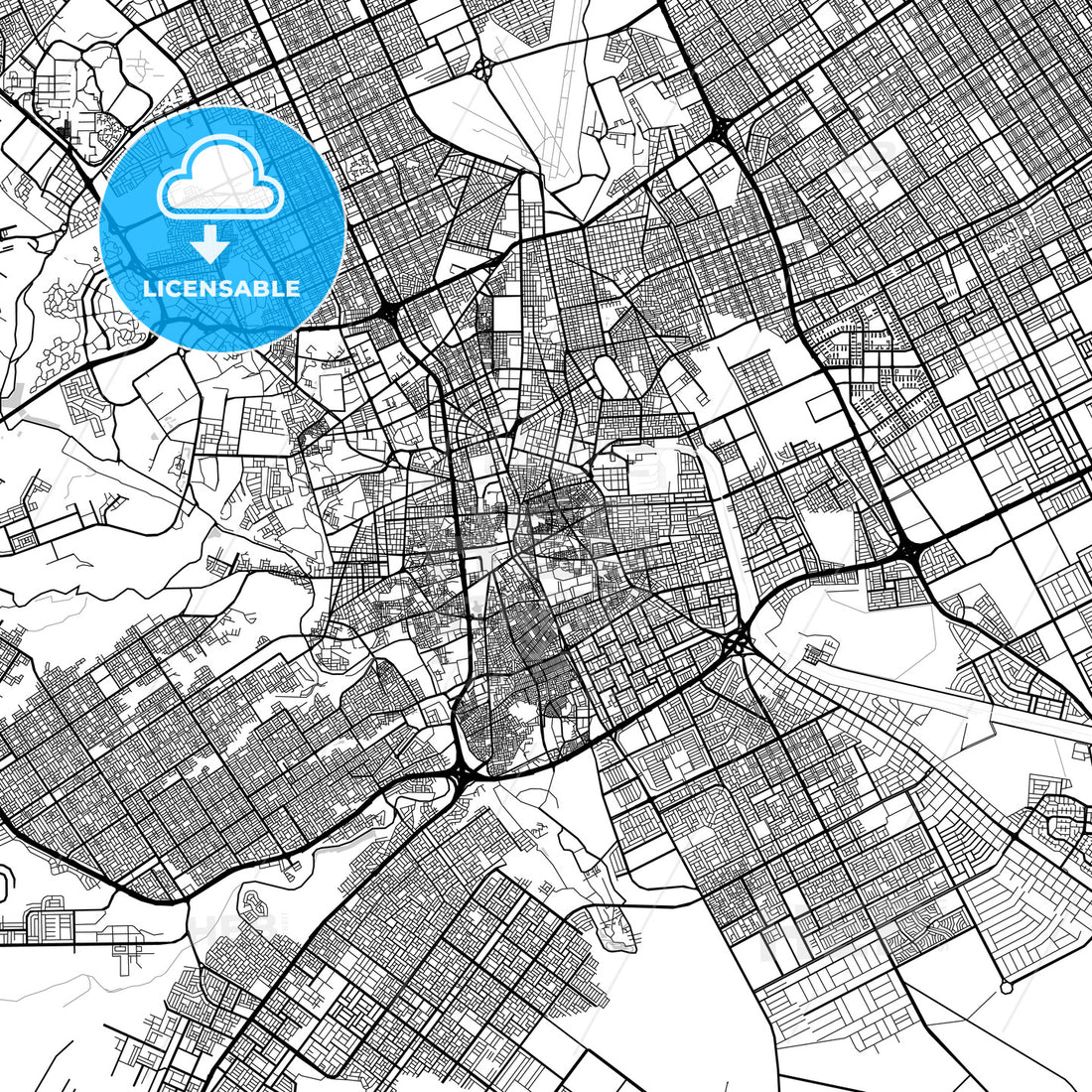 Map Of Riyadh, Ar Riyāḑ, Saudi Arabia – HEBSTREITS