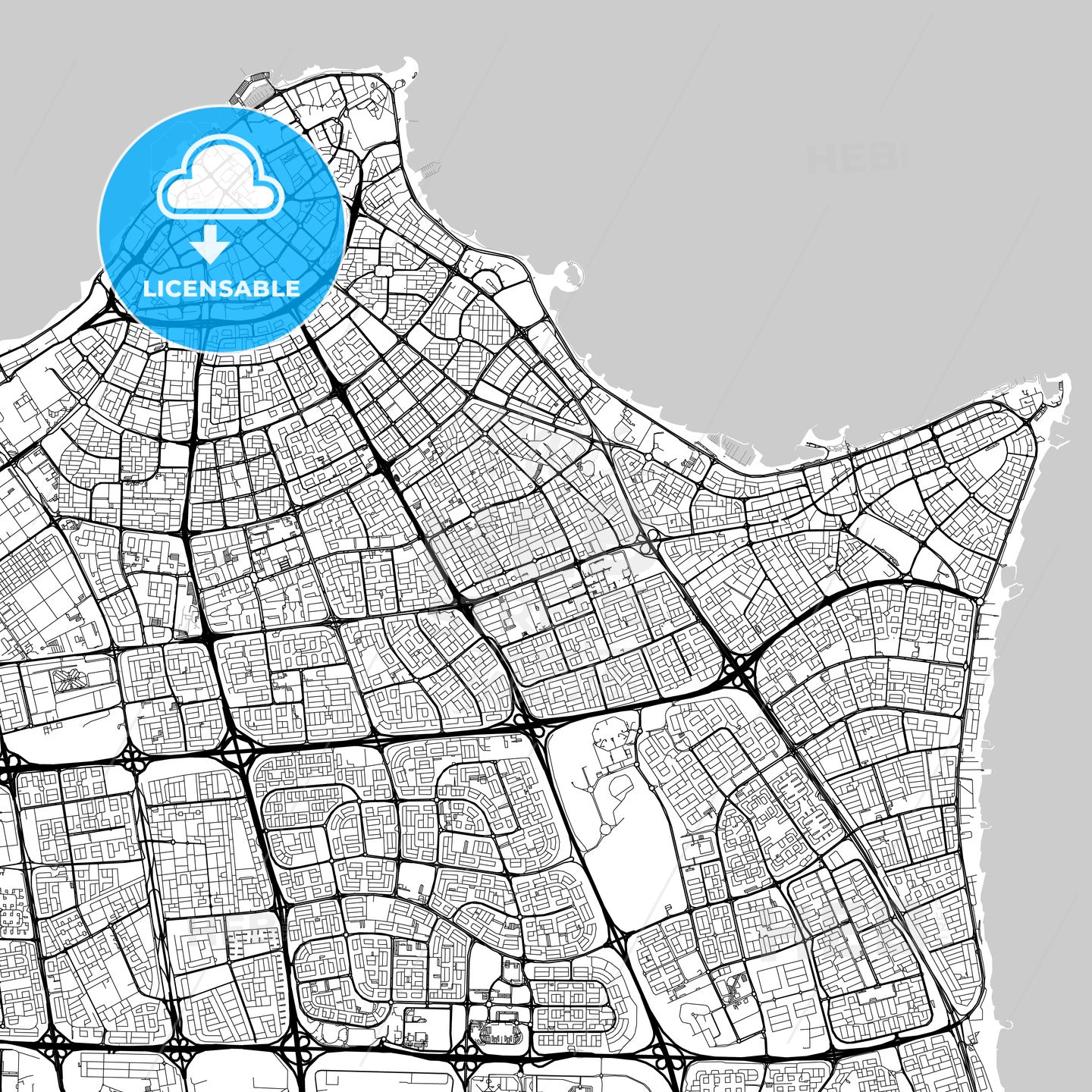 Map Of Ḩawallī, Kuwait – HEBSTREITS