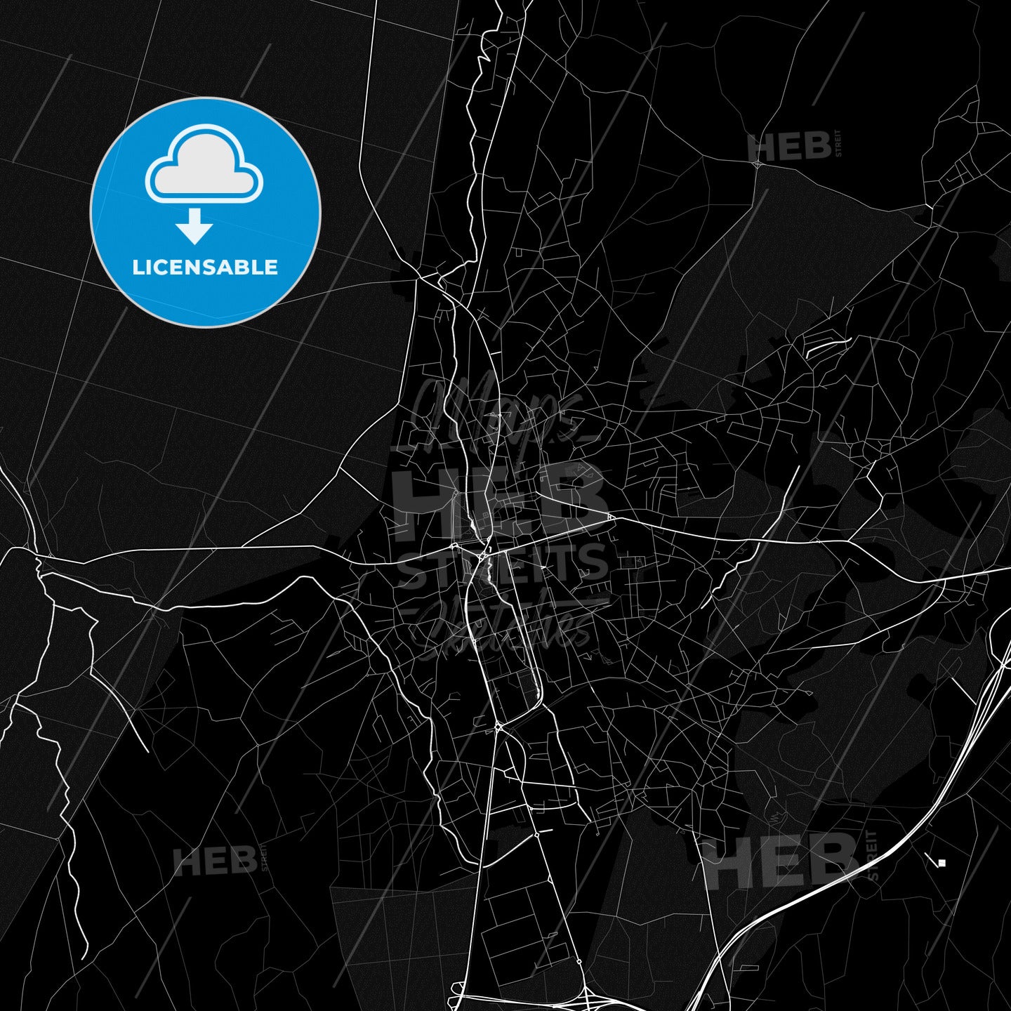 Marinha Grande, Portugal Pdf Vector Map Black And White – HEBSTREITS