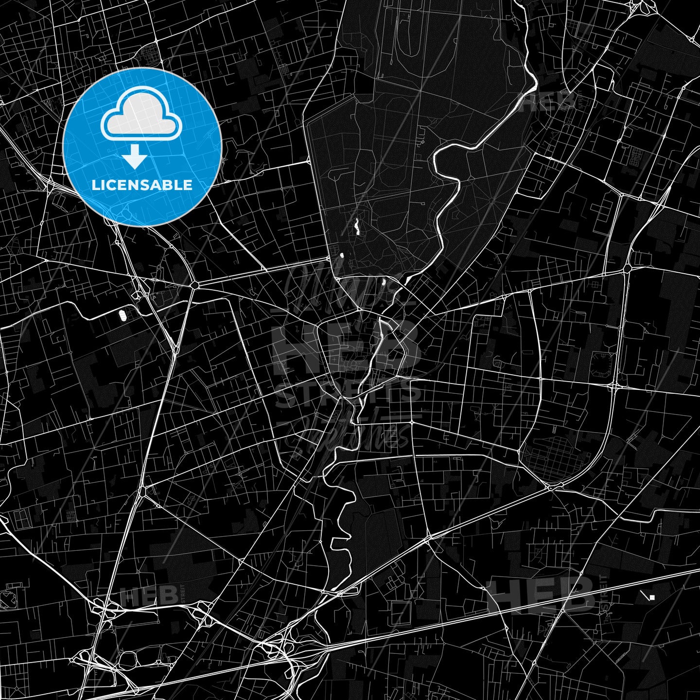 Monza, Italy Pdf Vector Map Black And White – HEBSTREITS